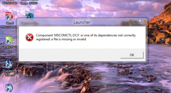 Component ‘mscomctlocx Or One Of Its Dependencies Not Correctly Registered